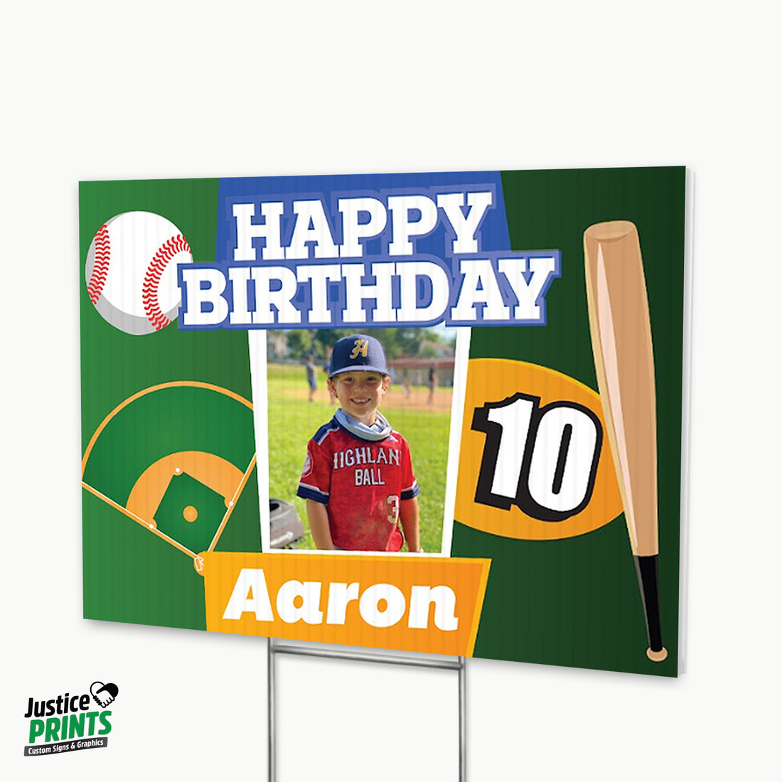 Kids birthday | Yard signs | "Baseball" Template – JusticePrints